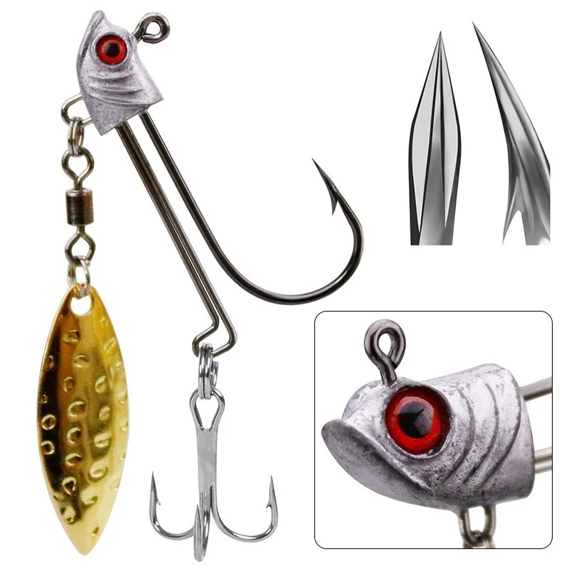 1pcs-7g-10g-17g-Jig-Lead-Head-Soft-Lure-Hook-Fishing-Tackle-Bass-3D-Eye ...