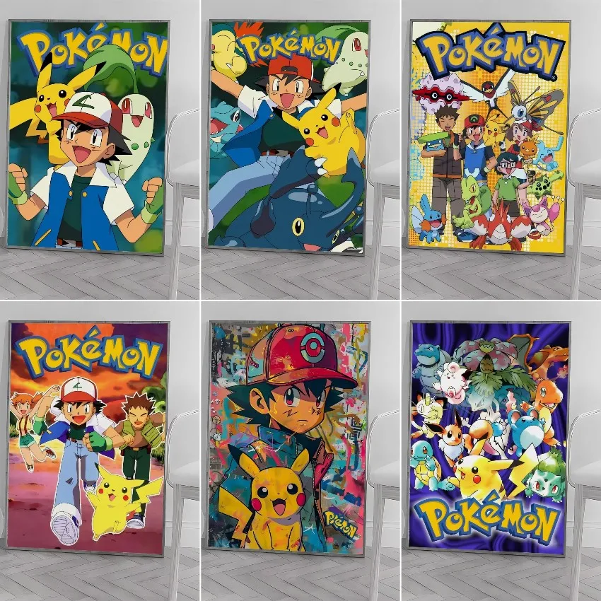Kit de pintura por números para adultos, Pikachu de Anime dorado ...