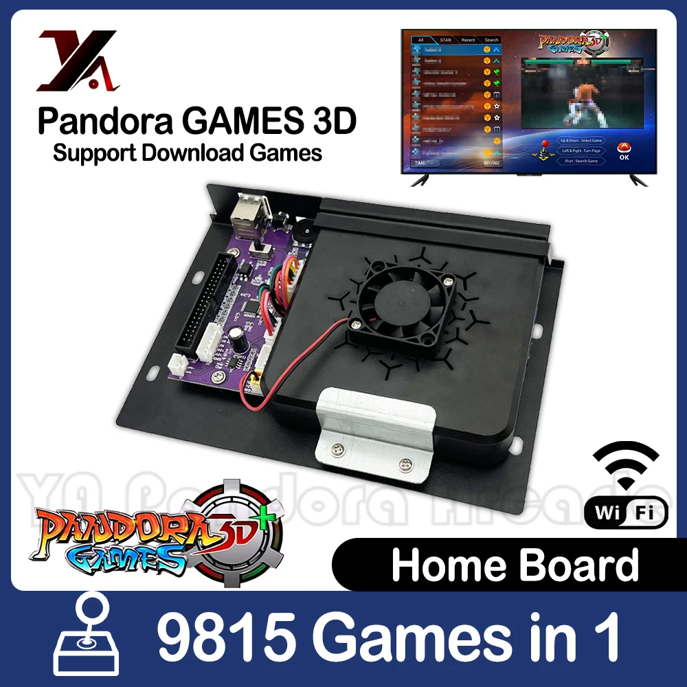 WiFi 3D Pandora GAMES 3D Arcade Box 9815 in 1 Game Console PCB Board ...