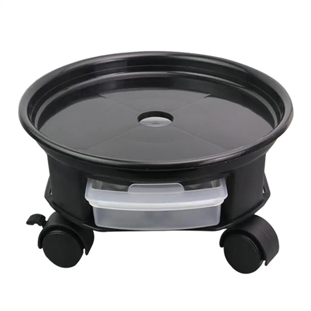 Plant Pot Trolley with Easy Moving Caster Wheels and Water Container ...