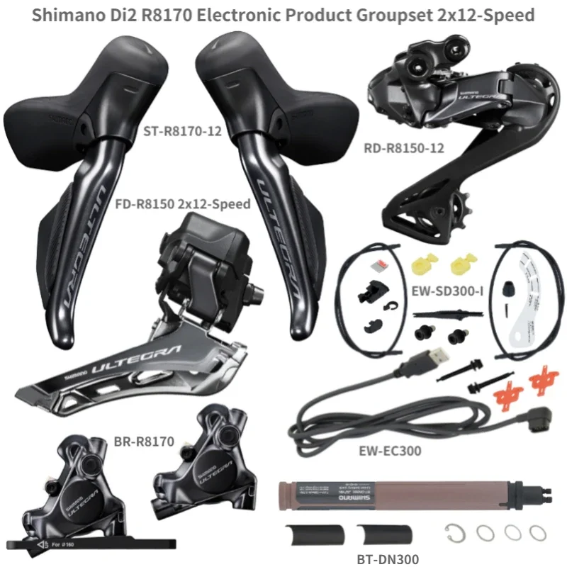 Shimano Ultegra Di2 R8170 2x12 Speed Groupset Road Disc Brake Groupset ...