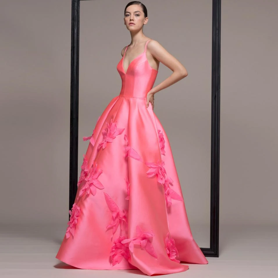 Pink Evening Dress Women | Light Pink Evening Dresses | Custom Evening ...