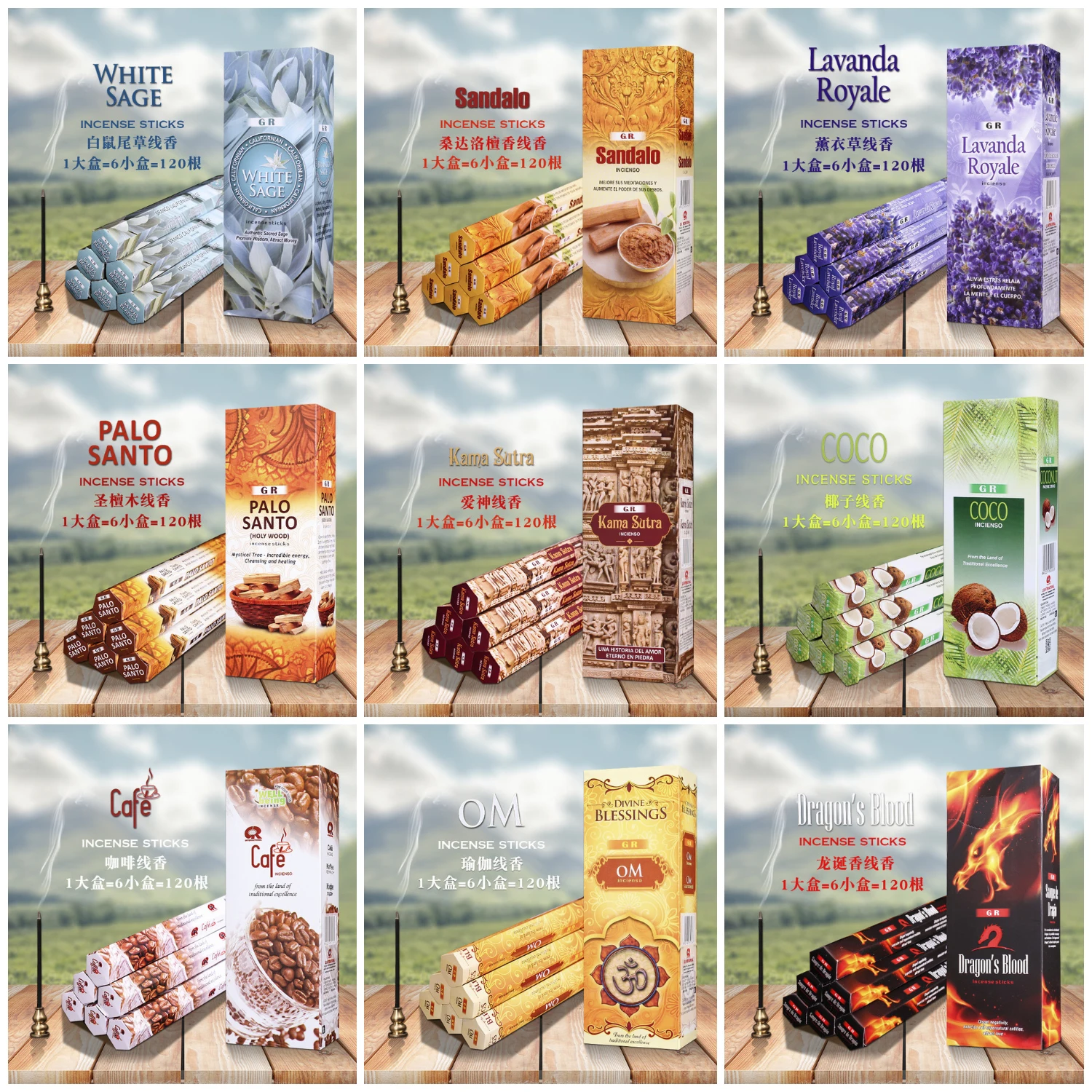 T68-20-Sticks-Per-Box-Fragrances-India-Incense-Stick-Handmade ...