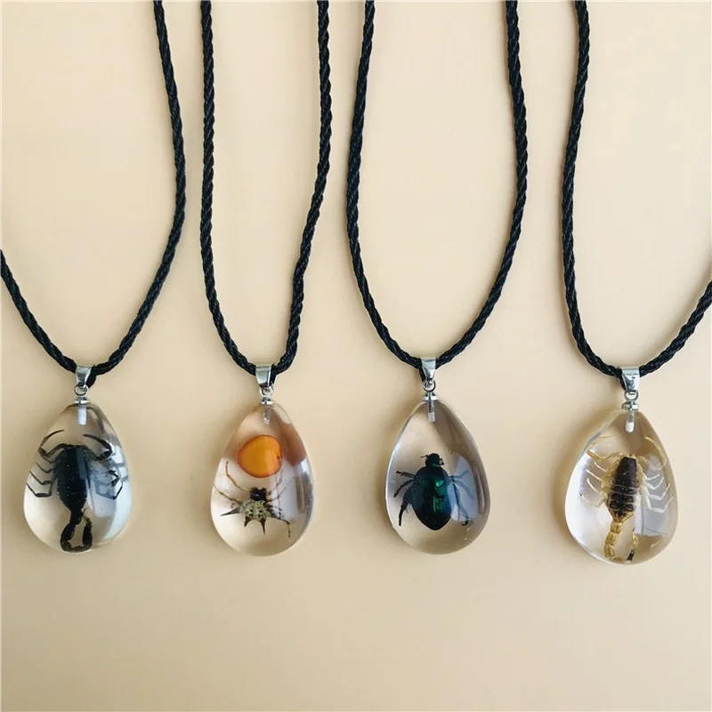 Gothic Resin Spider Scorpion Pendant Necklace for Women Fashion ...