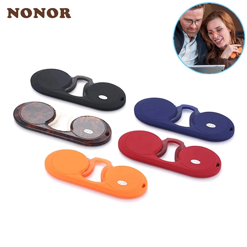 NONOR-Silicone-Nose-Clip-Pocket-Reading-Glasses-for-Men-Women-Portable ...