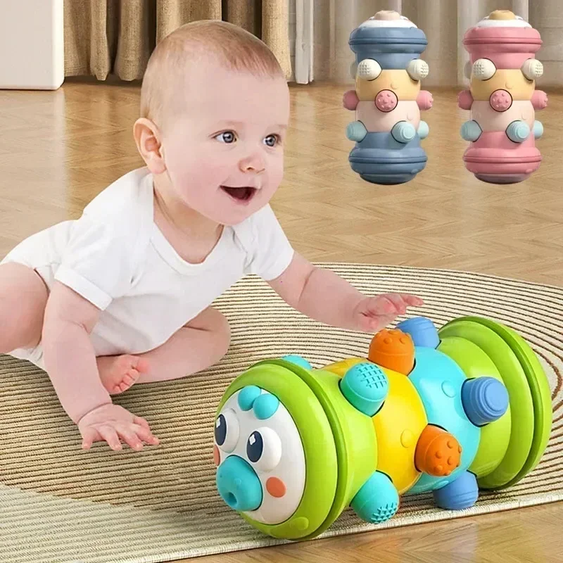 Baby Crawling Roller Toy Infant Activity Tummy Time Roller Montessori ...