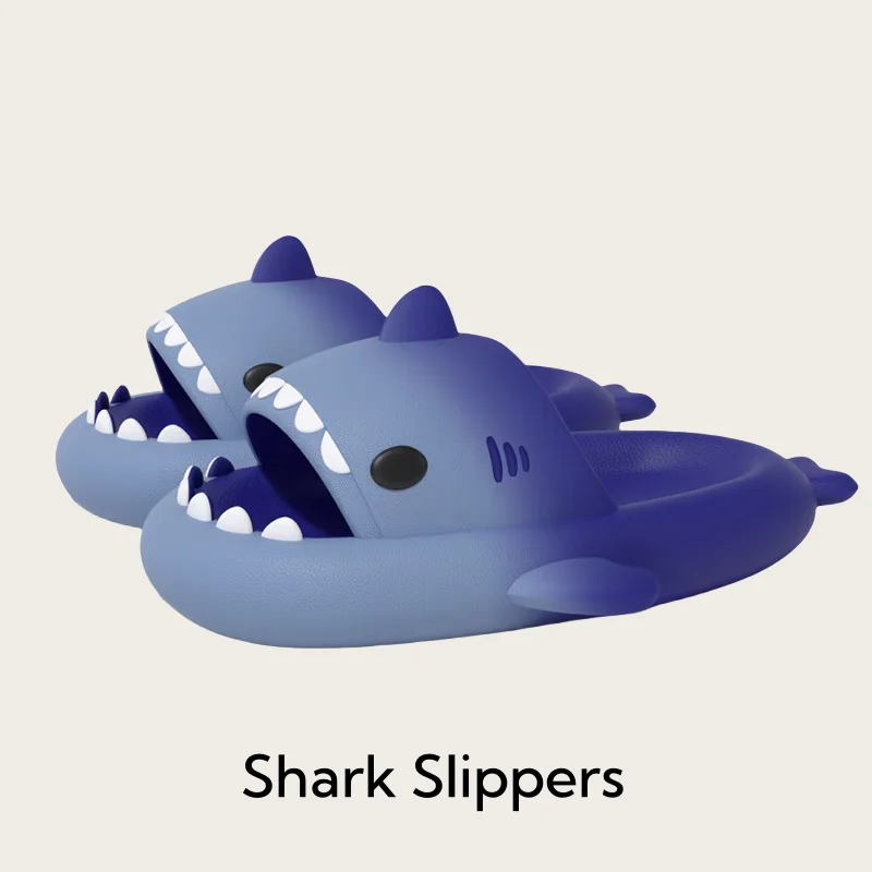 Summer Fashion Women Gradient Shark Slippers Men Indoor EVA Non-slip ...