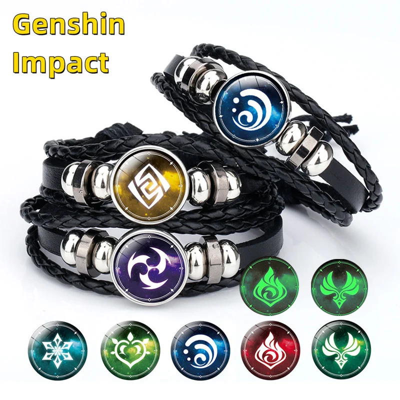 Hot-Anime-Genshin-Impact-Game-Bracelet-Vision-Anemo-Geo-Electro-Dendro ...