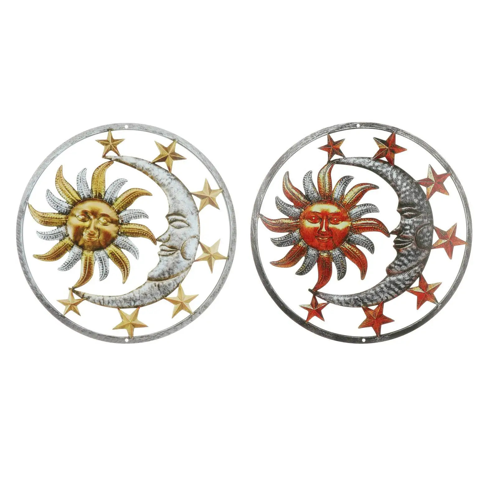 Metal-Sun-Moon-Sculpture-Wall-Art-Decor-Plaque-for-Outdoor-Porch-Patio ...