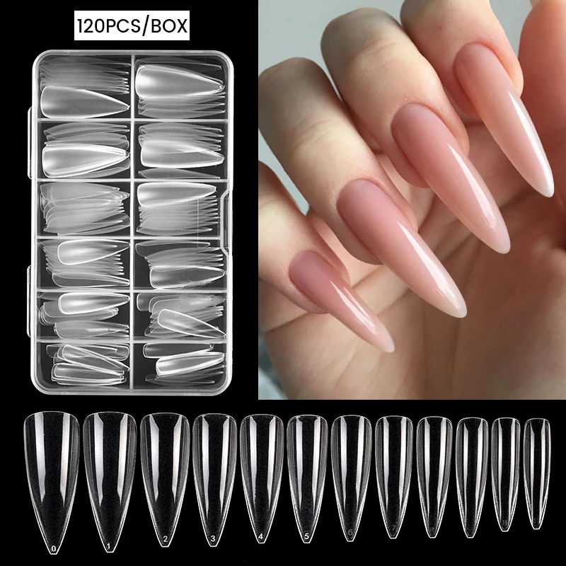 Faux-ongles-complets-UV-120-pi-ces-construction-rapide-moule-double ...