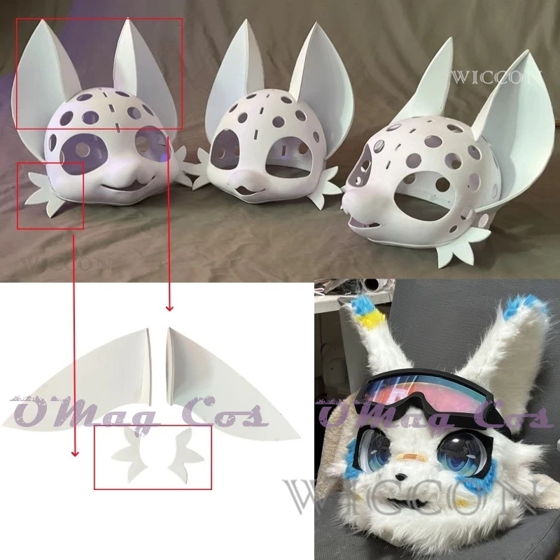 Anime-Cosplay-Furry-Ear-Mask-Skull-Kig-Cute-Japanese-Beast-Headear-COS ...