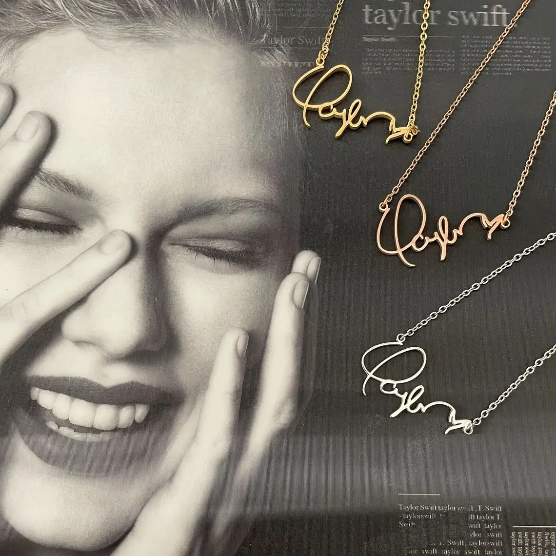 Taylor-collar-de-serie-Swift-Eras-colgante-Chapado-en-plata ...