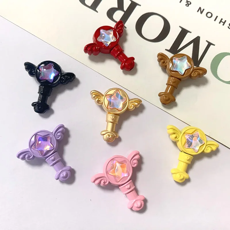 Cute-Anime-Star-Magic-Stick-Connector-Beads-2pcs-Handmade-Bracelet ...