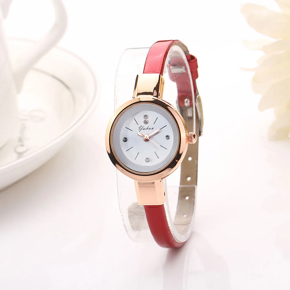 Fashion-Women-Lady-Round-Quartz-Analog-Bracelet-Wristwatch-Watch-Red ...