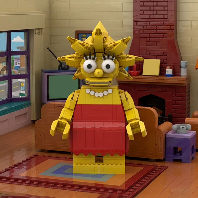 2026 New MOC Upscaled Minifigure Simpson Model Building Blocks Toy ...