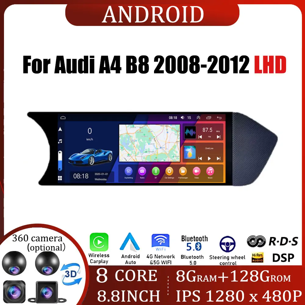 LHD-8-8-Android-OS-Touch-Screen-For-Benz-C-W204-2011-2014-Car ...
