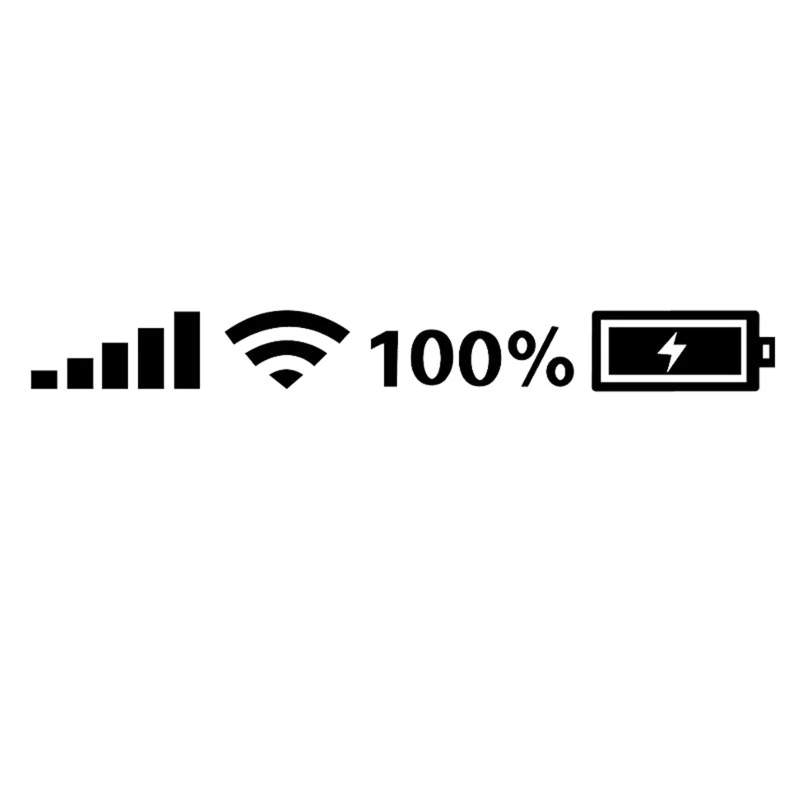 OFK Wifi Battery Level Mark Car Vinyl Stickers Decals Car Rear ...