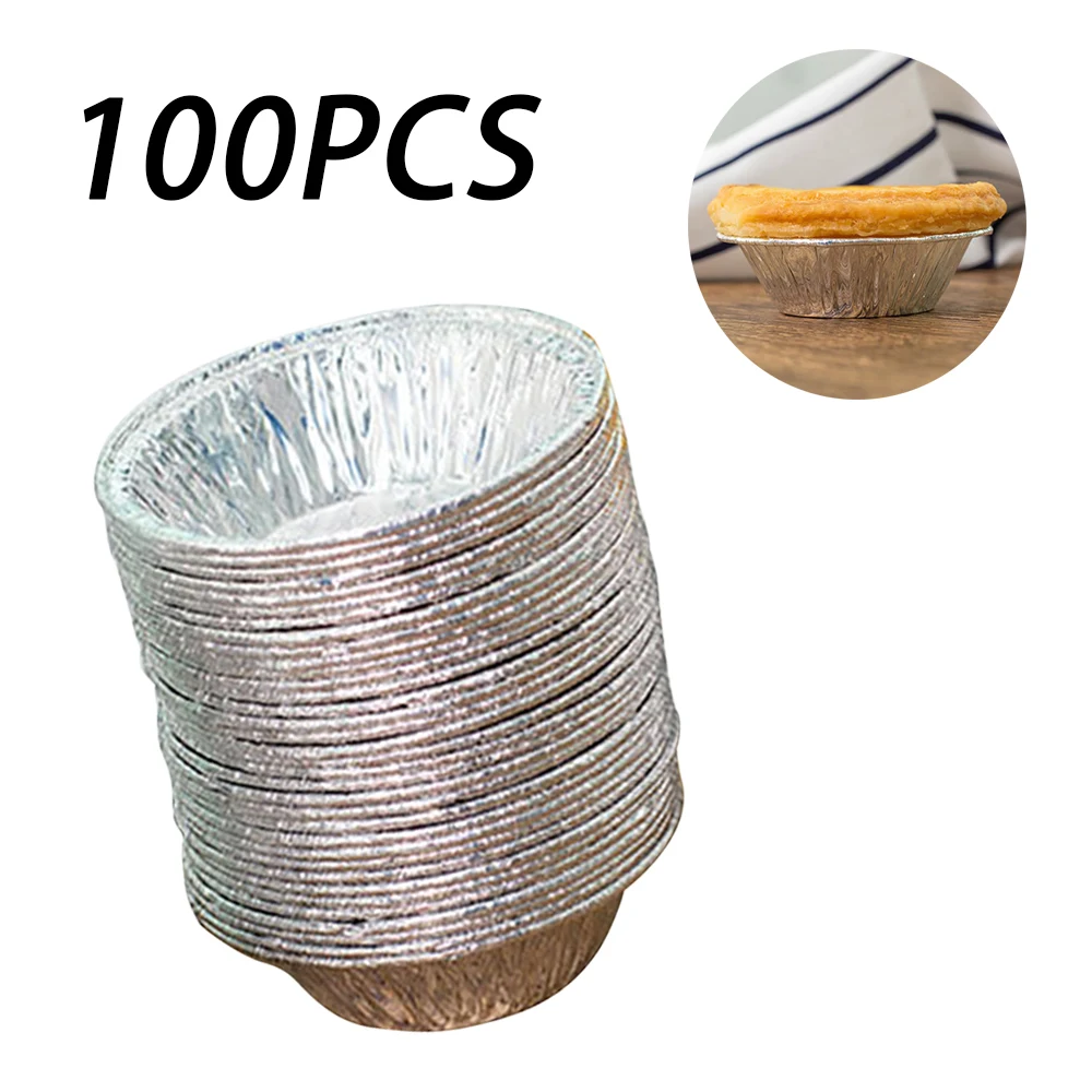 100pcs-Lot-Aluminum-Foil-Egg-Pan-Molds-Mini-Pot-Pie-Bake-Plate ...