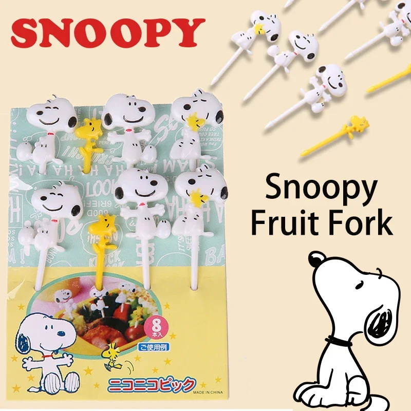 Snoopy-Mini-Fork-Kids-Fruit-Fork-Bento-Box-Decoration-Snack-Cake ...