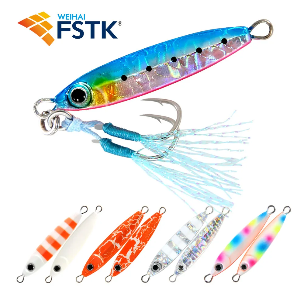 FSTK NEW Sea Cast Slow Drop Metal Fishing Lure Micro Jig 3g 5g 7g 10g 15g Shore Casting Jigging ...