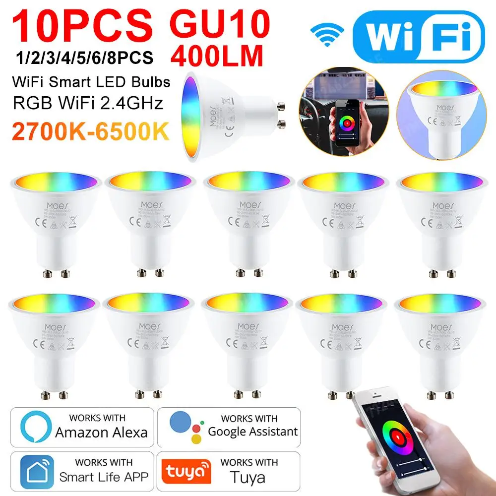 Foco-inteligente-GU10-con-WIFI-bombillas-LED-RGB-regulables-aplicaci-n ...