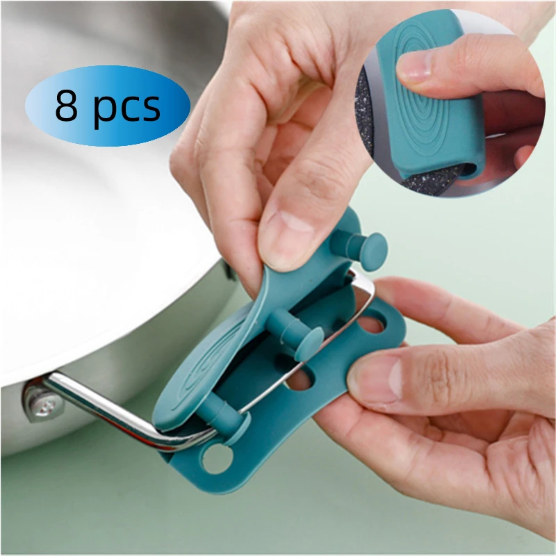 8/2Pcs Silicone Handles Anti-Scalding Non-Slip Pot Handle Cover Heat ...