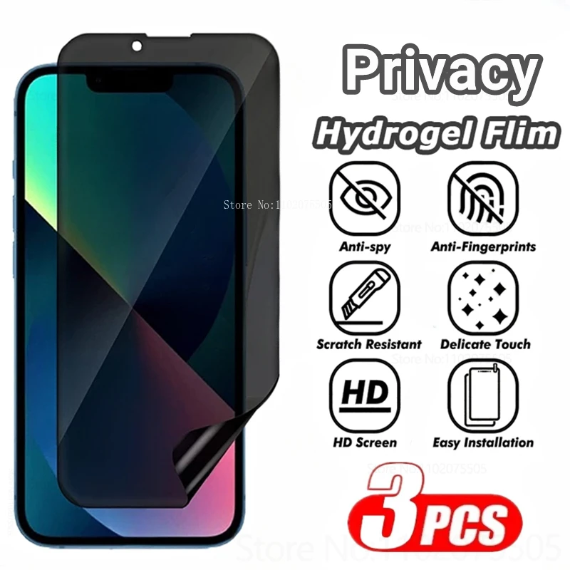 3Pcs-Anti-Spy-Hydrogel-Film-for-IPhone-13-12-15-Pro-Max-12-13-Mini ...