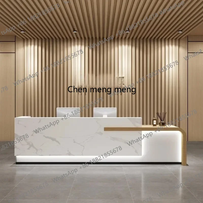 New arrive modern luxury beauty salon furniture cashier counter podium ...