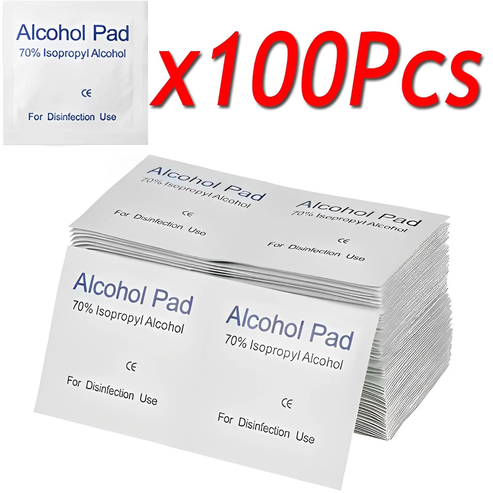 100Pcs-Disposable-Alcohol-Pad-Disinfection-Cotton-Car-Detailing-Wash ...