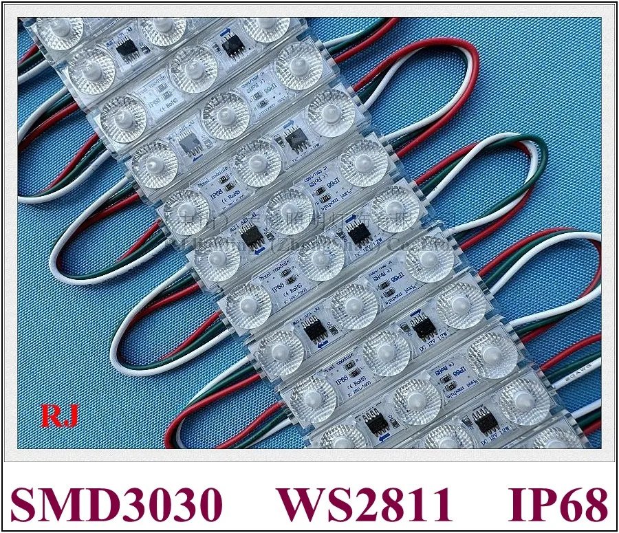 주소 지정 가능한 풀 컬러 매직 LED 조명 모듈, 사인 광고용 WS 2811, IC WS2811 SMD 3030, DC12V ...
