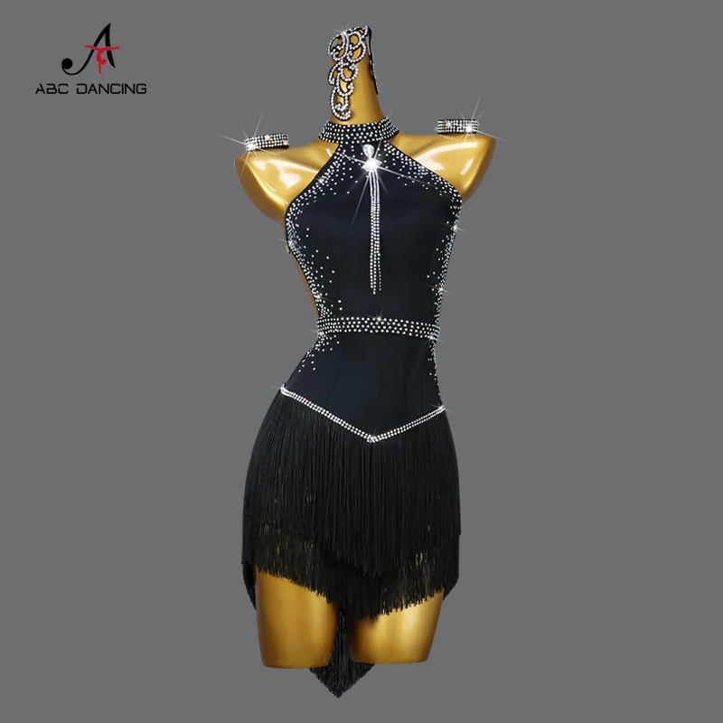 Black-Latin-Dress-Women-Stage-Outfit-Line-Dance-Costume-2024-New-Sex ...