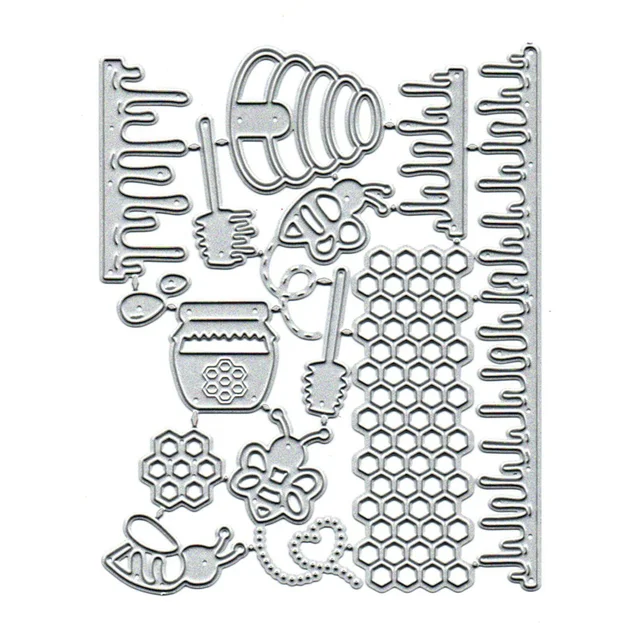 Scrapbook Animal Cutting Dies Bee Honeybee Metal Craft Dies Cutting ...