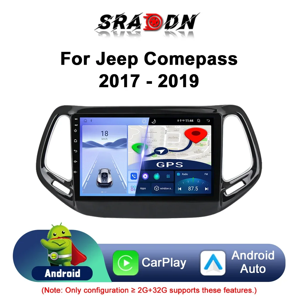 For Jeep Compass 2 MP 2017 2018 2019 Android Car Radio Automotive ...