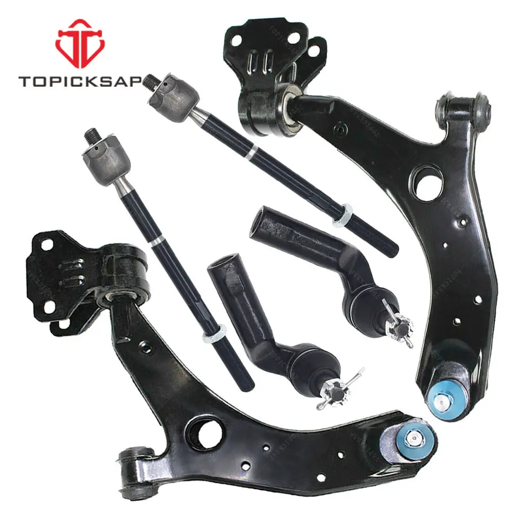 TOPICKSAP-Front-Lower-Control-Arms-Ball-Joint-Inner-Outer-Tie-Rod-Ends ...