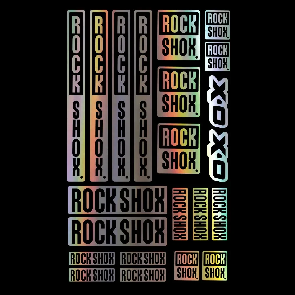 Rock Shox Bike Fork Shock Decal Set Sheet 22 Stickers Bicycle Laminated ...