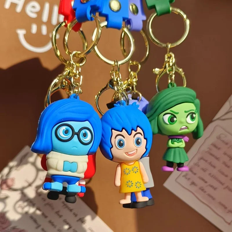 Disney-Inside-Out-2-figure-toys-plush-Cartoon-Keychain-Couple-Bag-Keys ...