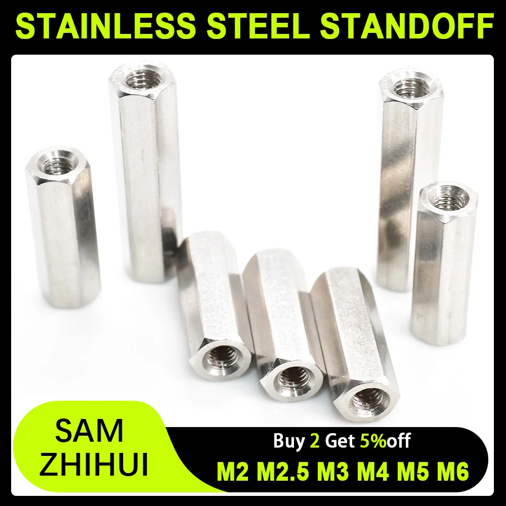 15-300-Pcs-Hex-Standoff-M2-M2-5-M3-M4-M5-M6-304-Stainless-Steel ...