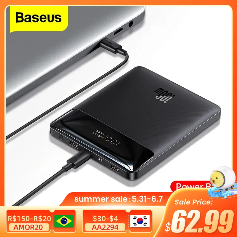 Baseus-100W-Power-Bank-20000mAh-Type-C-PD-Fast-Charging-Powerbank ...