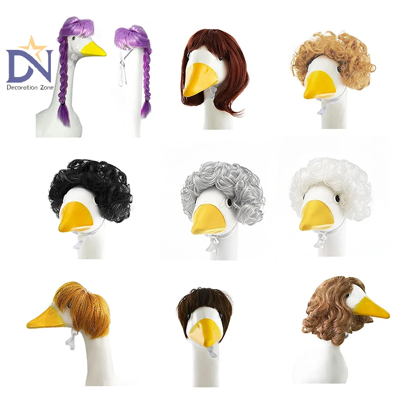 1/3/4Pcs Creative Braid Wigs Goose Outfit Photography Gooses Hairpiece ...