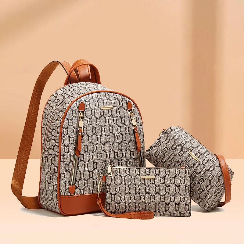 Fashion-Women-s-Three-Piece-Backpack-Multifunctional-Retro-Girl ...