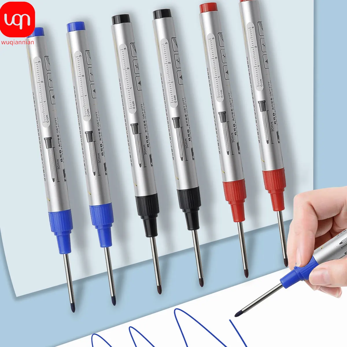3/1PCS Long Tip Marker Multi-purpose 30mm Deep Hole Carpenter Metal ...