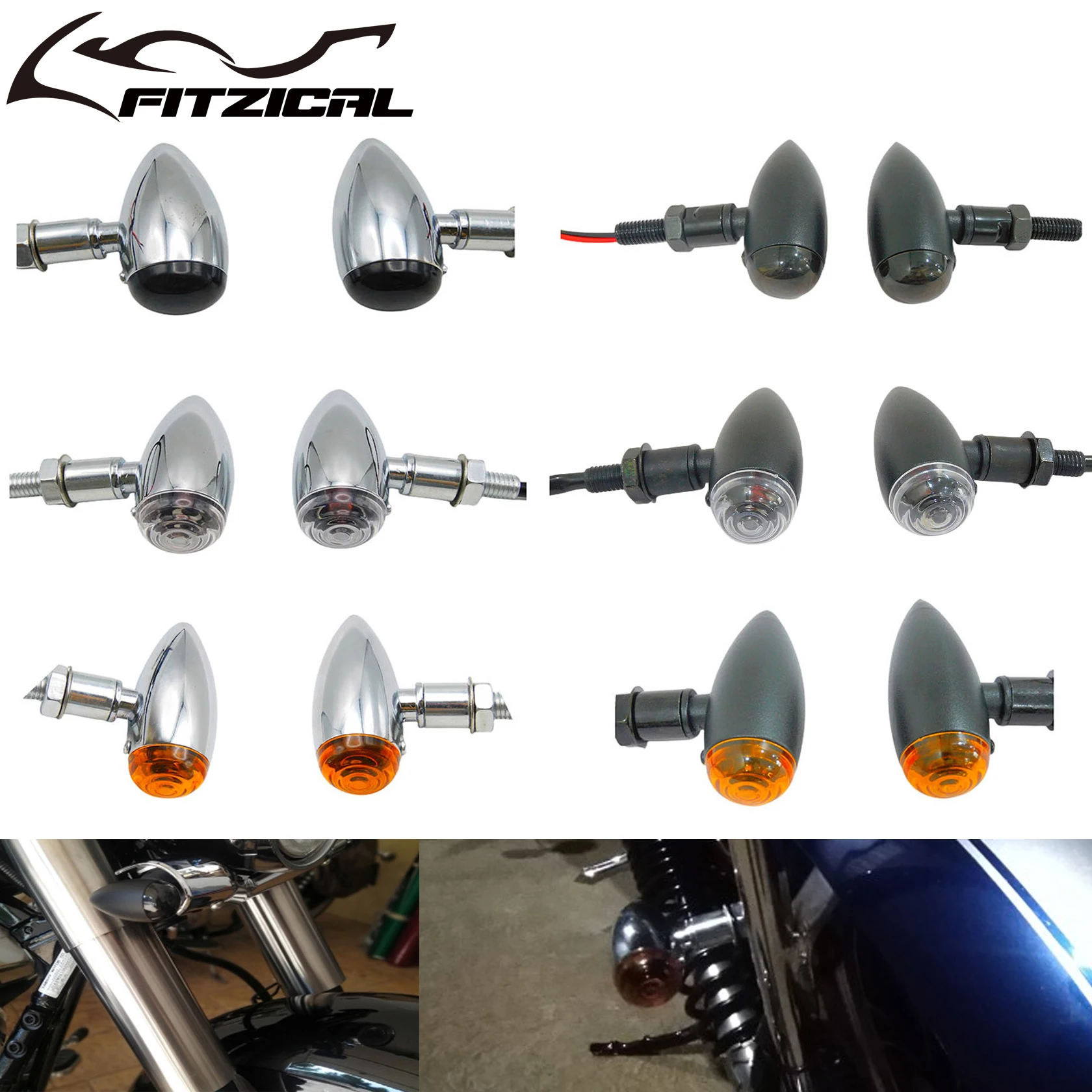 1-Pair-Motorcycle-Bullet-Turn-Signals-Indicators-Blinker-Lights-For ...