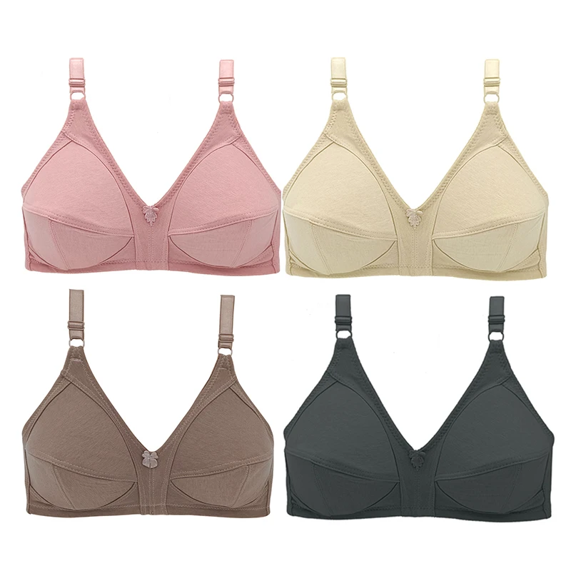 Wireless-Cotton-Bras-For-Women-Plus-Size-Brassiere-Non-Padded-Underwear ...