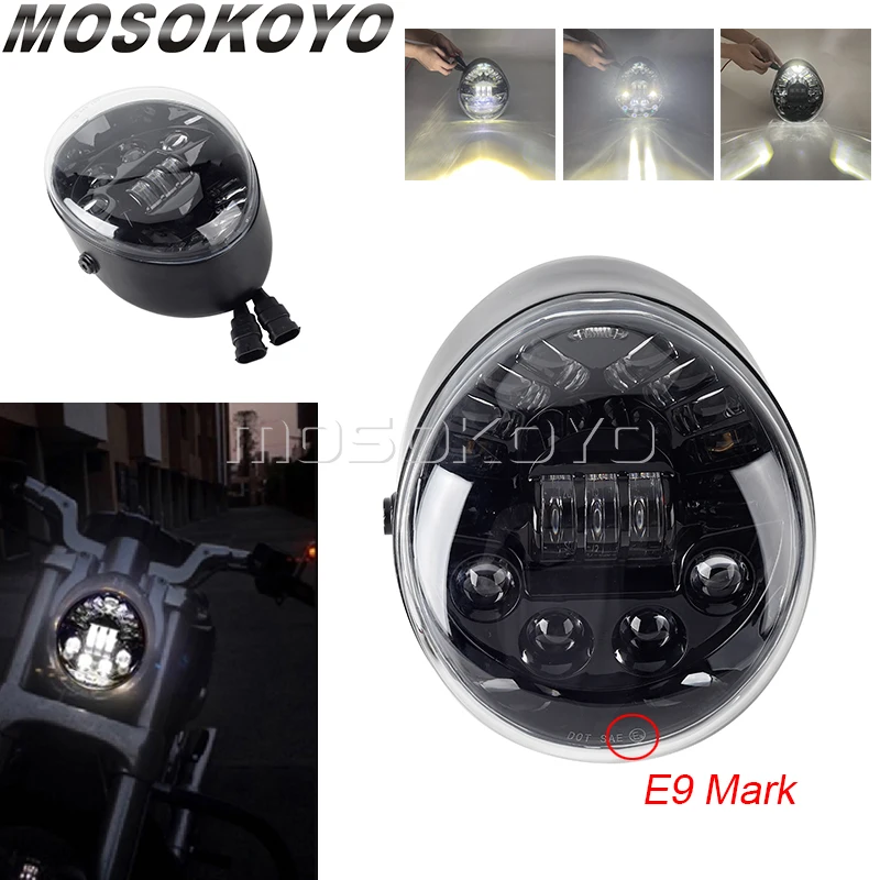 Plug-N-Play-LED-Headlight-Motorcycle-Head-Light-For-Harley-V-Rod-VROD ...