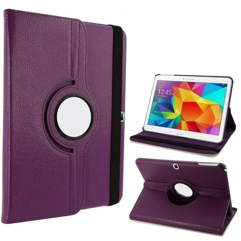 Capa para tablet samsung galaxy, capa de couro pu rotativa 10.1 t531 ...