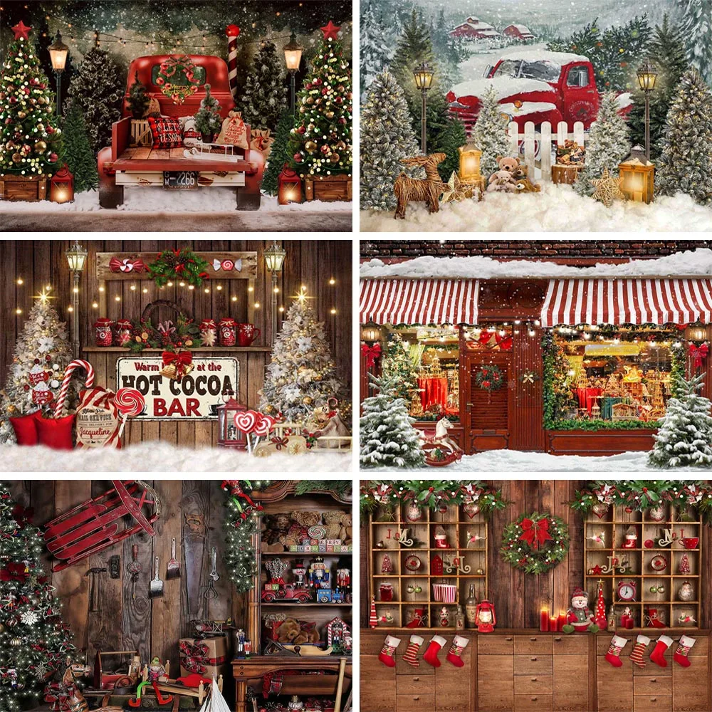 Christmas-Backdrops-Winter-Snow-Merry-Xmas-Kitchen-Hot-Cocoa-Shop-Kids ...