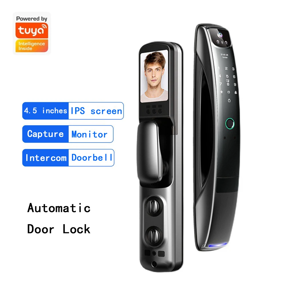 Tuya Smart Door Lock 3D Face Recognition Fingerprint Digital Intercom ...