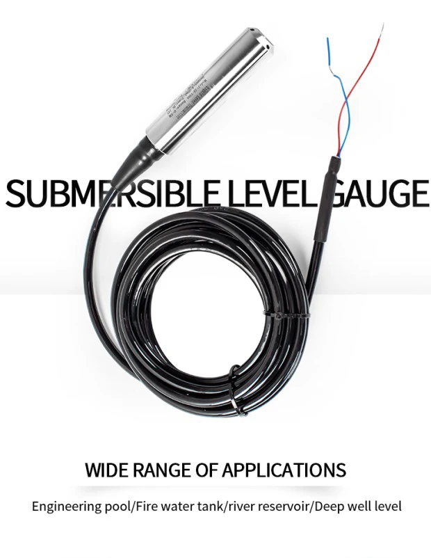 Submersible Water Level Sensor Transmitter 4 20ma 0-10V RS485 Liquid ...