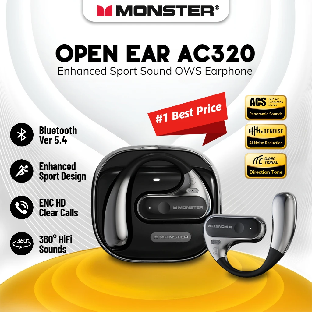 Monster-OPEN-EAR-AC320-Bluetooth-5-4-Earphones-ENC-HD-Calls-OWS ...