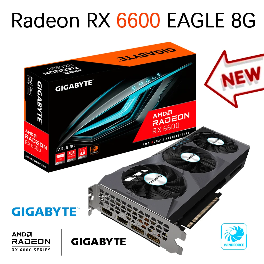 Gigabyte-Radeon-RX-6600-EAGLE-RX6600-Video-card-GDDR6-14000MHz-128bit ...